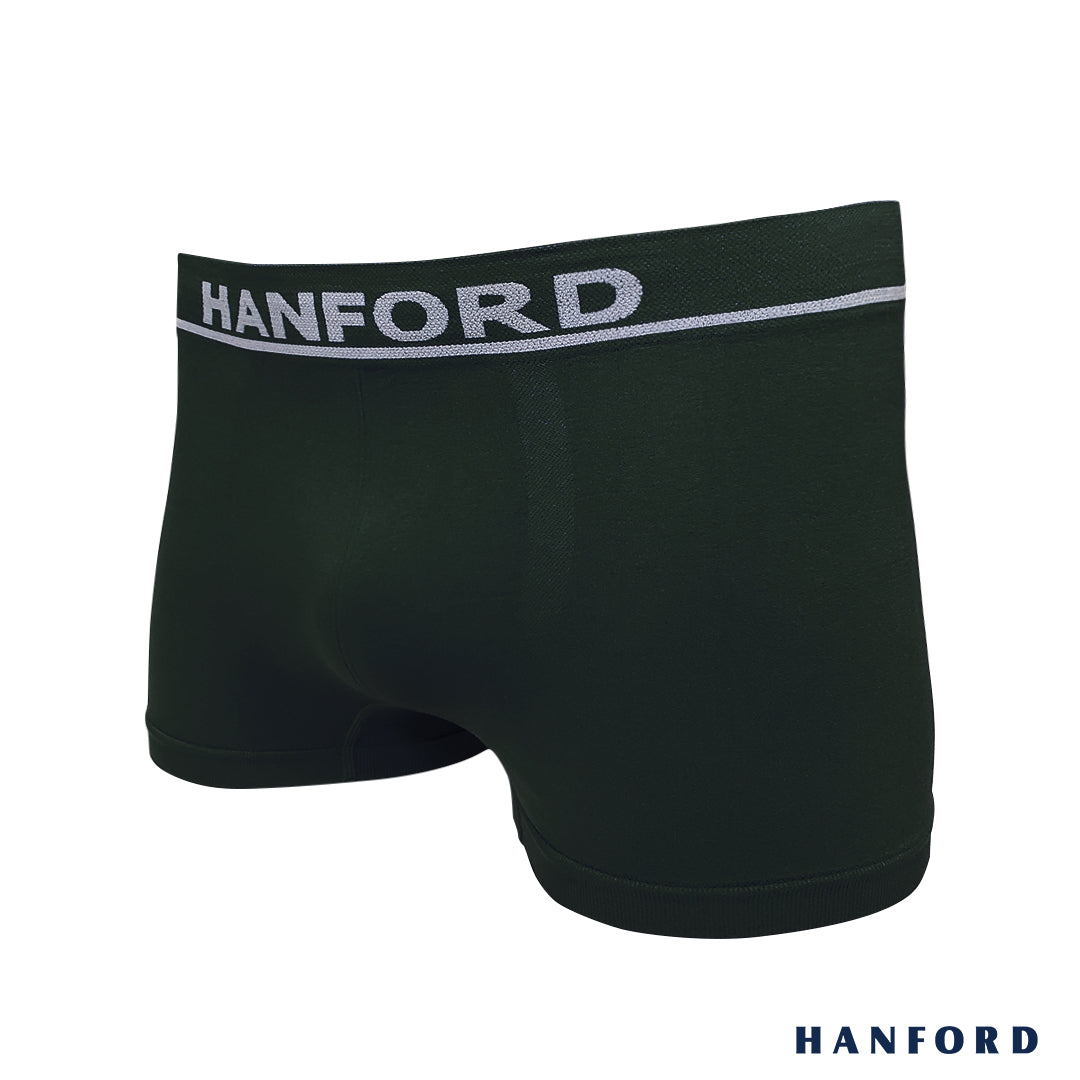 Hanford Men Seamless Comfort Soft Nylon with Spandex Boxer Briefs Itch ...