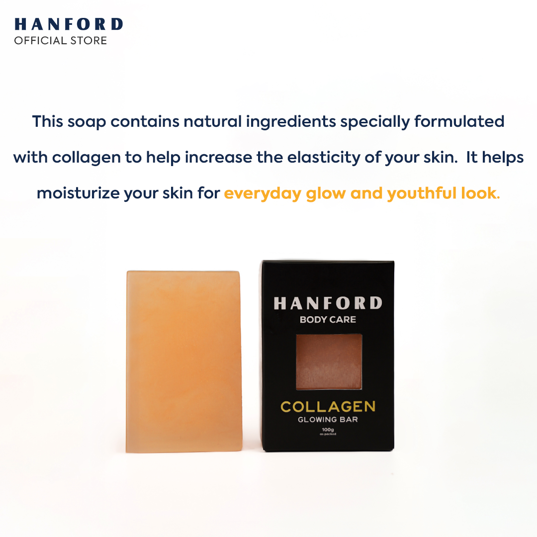 Hanford Body Care Collagen Glowing Moisturizing Soap Bar 100g (1pc ...