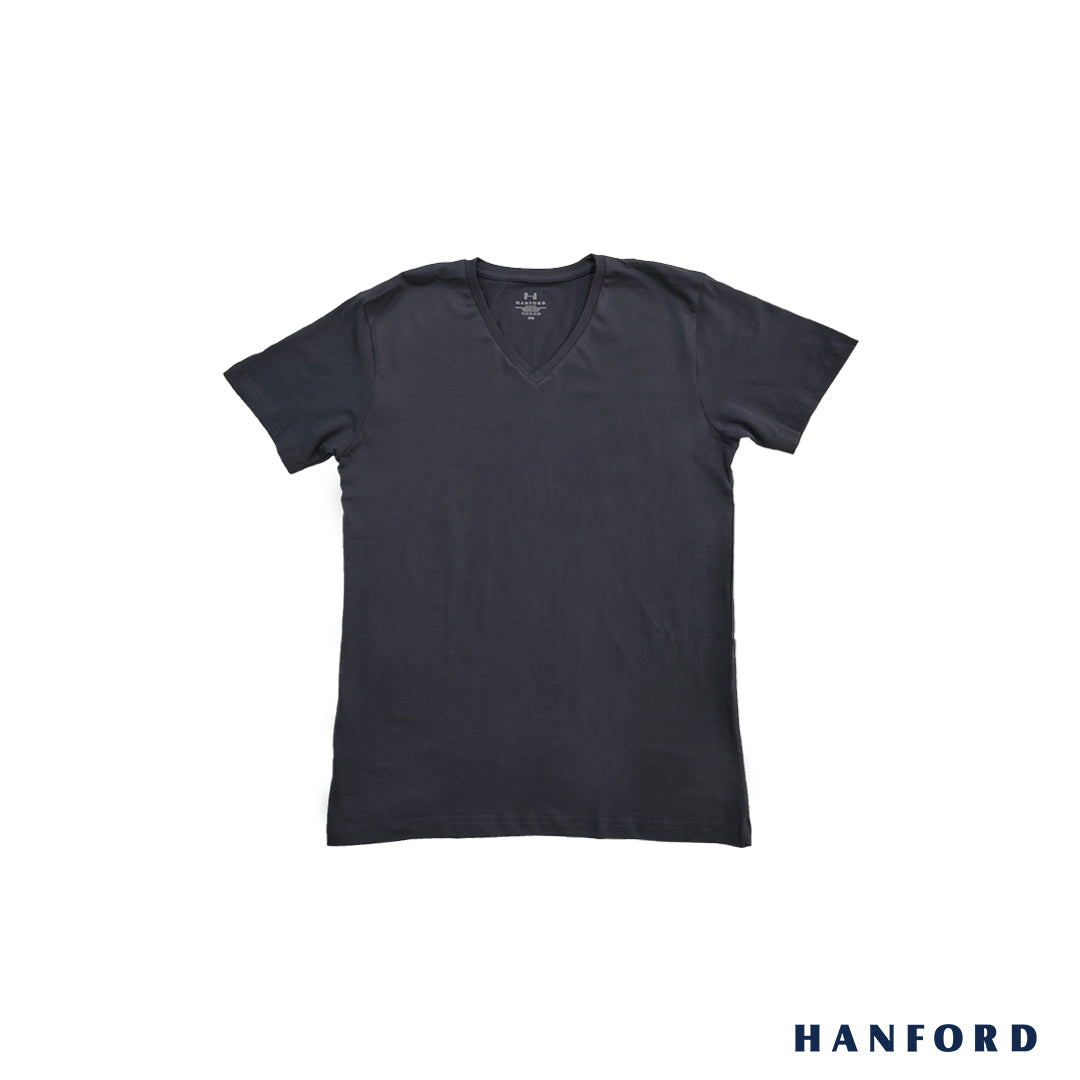 Hanford Kids/Teens 100% Cotton V-Neck Short Sleeves Shirt - India Ink ...